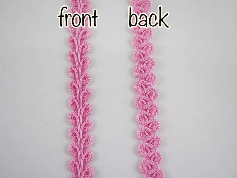 5 Yards 3/8 Pink Gimp Braid Braided Gimp Trim Scroll - Etsy