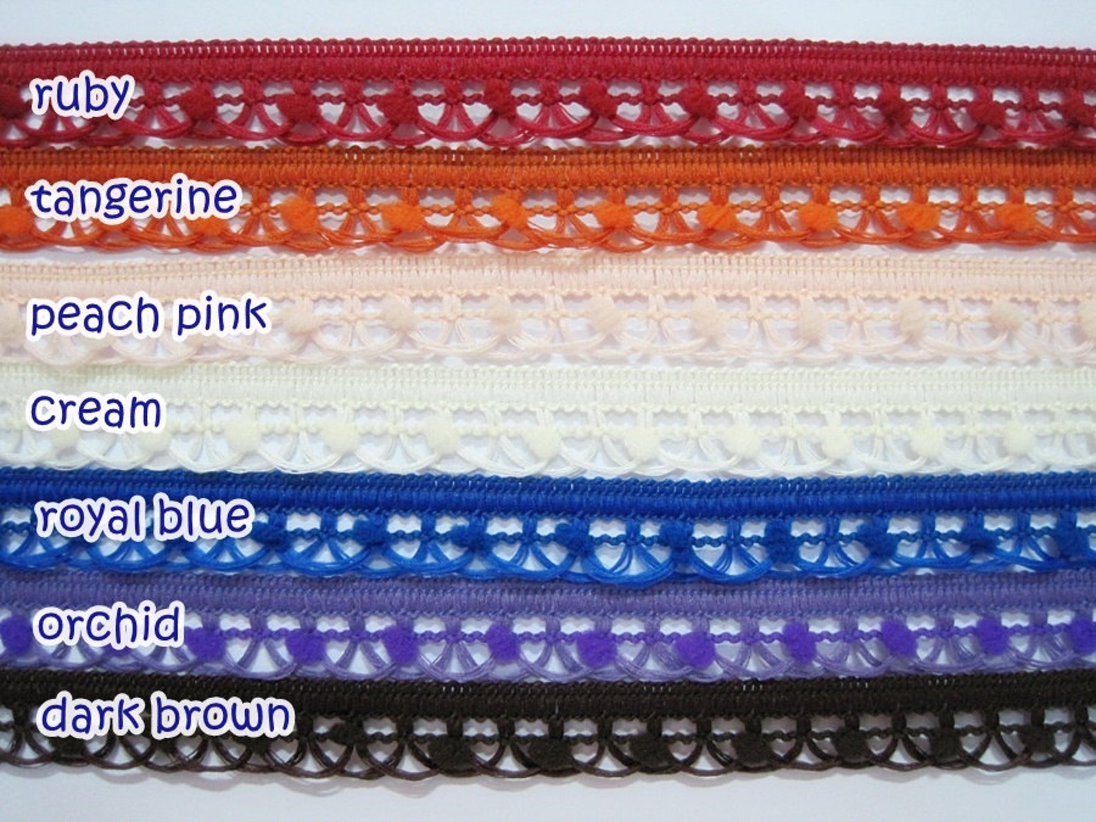 5 Yards Dark Brown Looped Braid Loop Trim Pom Pom Lace Lace | Etsy