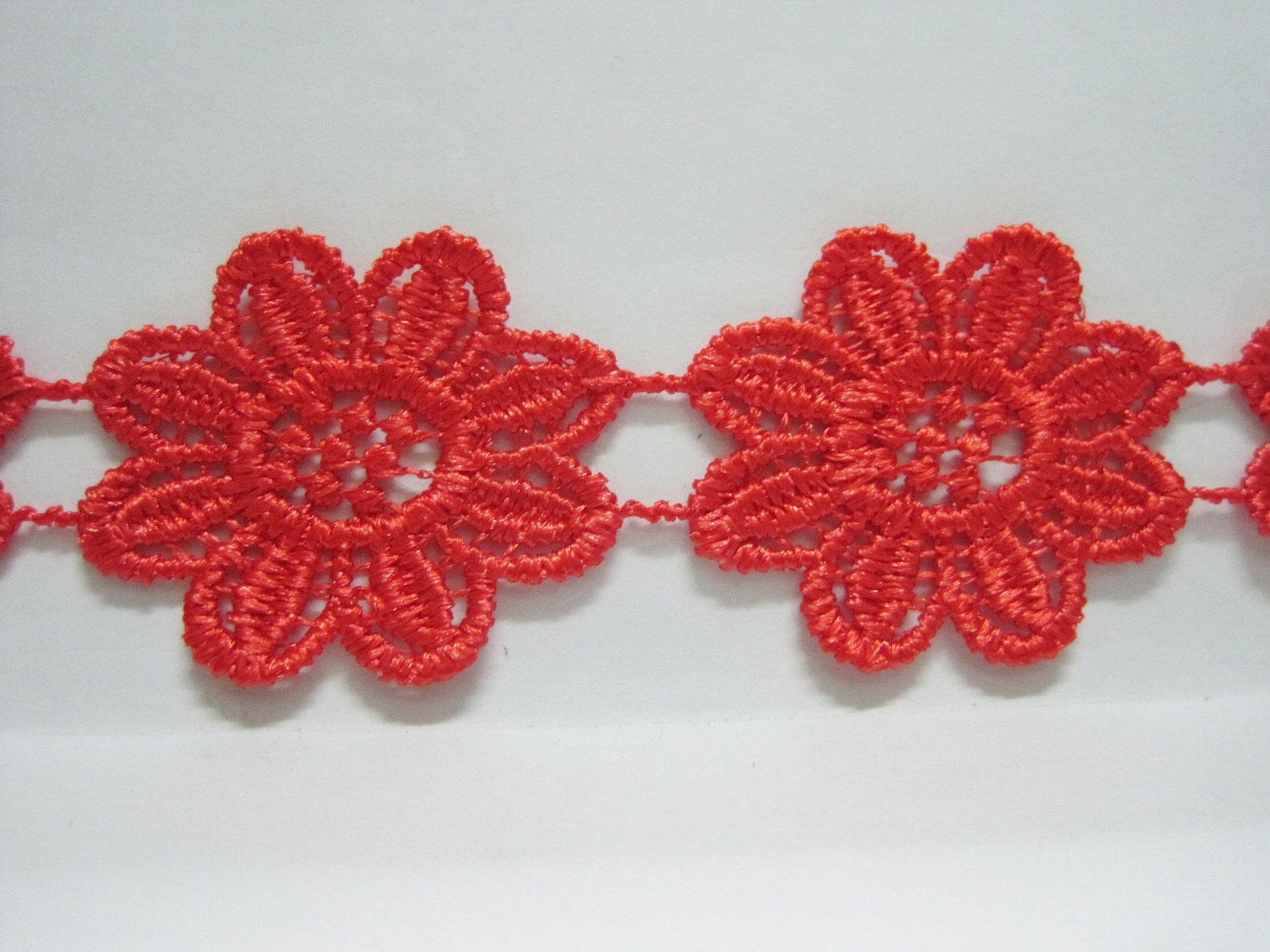 5 Yards 3.5 Cm Red Flower Lace Trim Lace Trim Lace Trim - Etsy