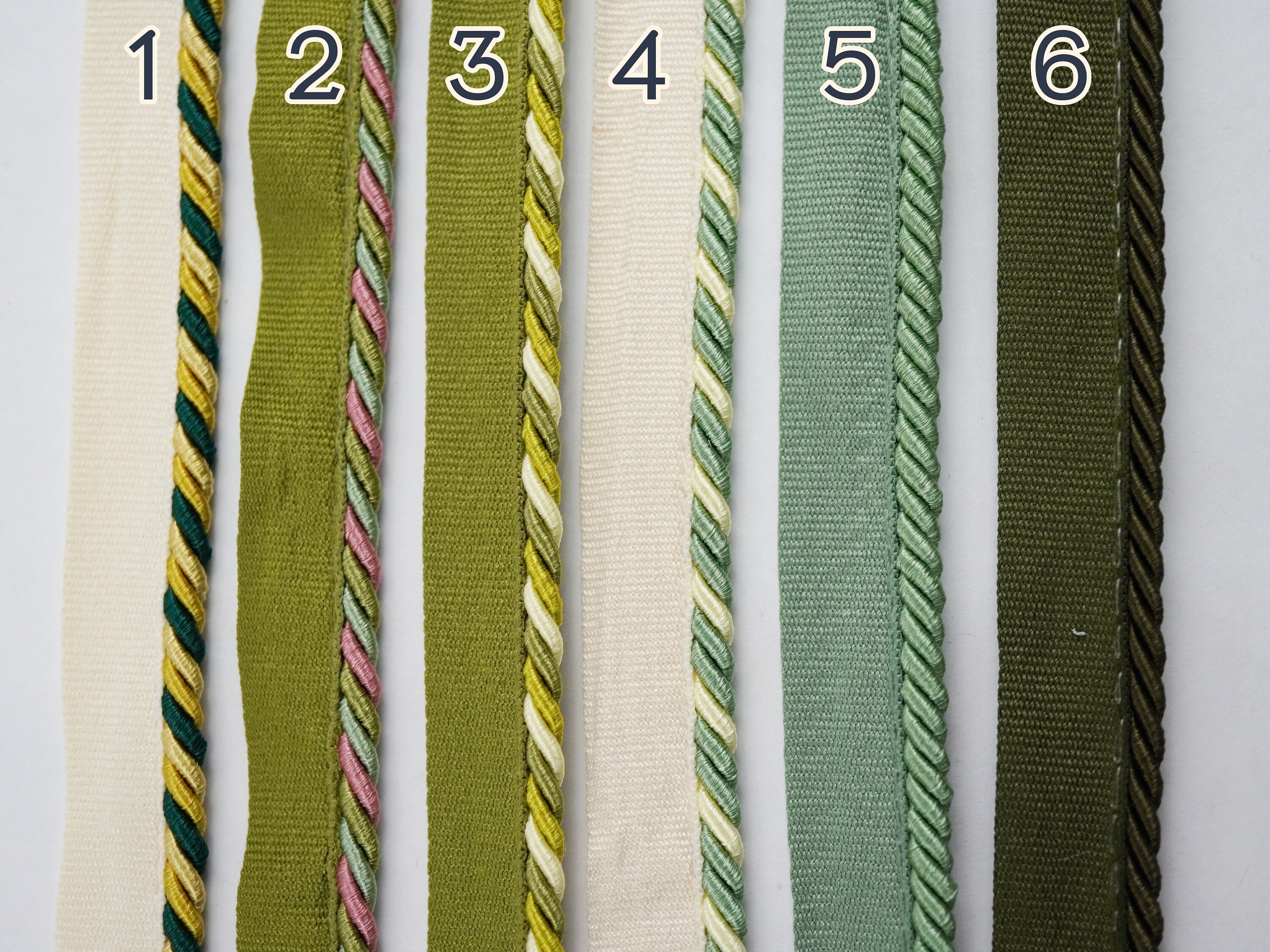 5 Yards Green Lip Cord Piping, Green Lip Cord, Edge Piping, Decorative ...