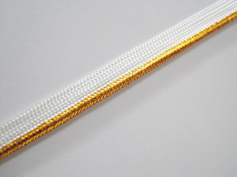 5 Yards White-Gold Metallic Lip Cord Piping edge piping | Etsy