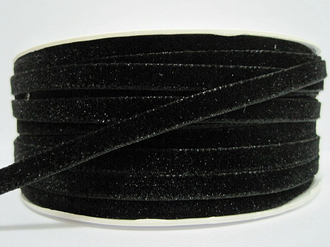5 Yards 1/4 Black Velvet Ribbon Black Ribbon Ribbon | Etsy