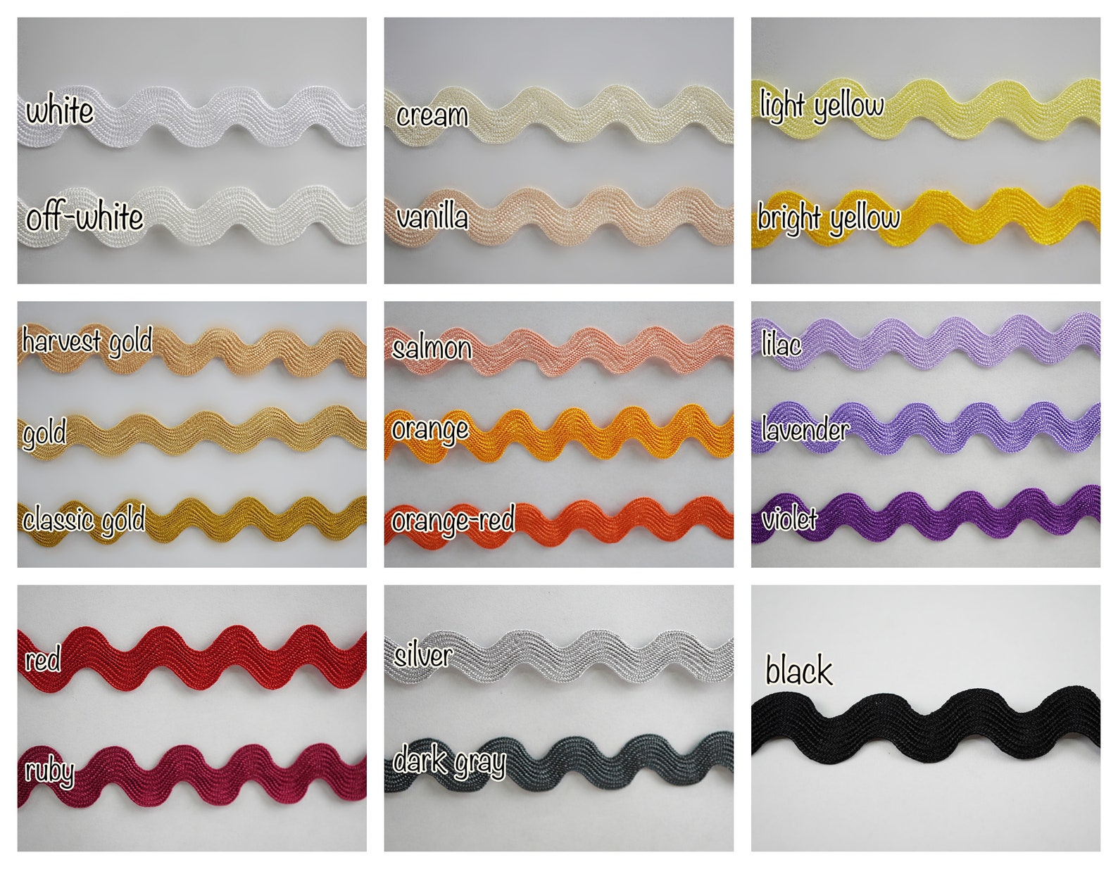5 Yards 1/2" Gold Rick Rack Trim, Gold Ric Rac Trim, Rick Rack Lot ...
