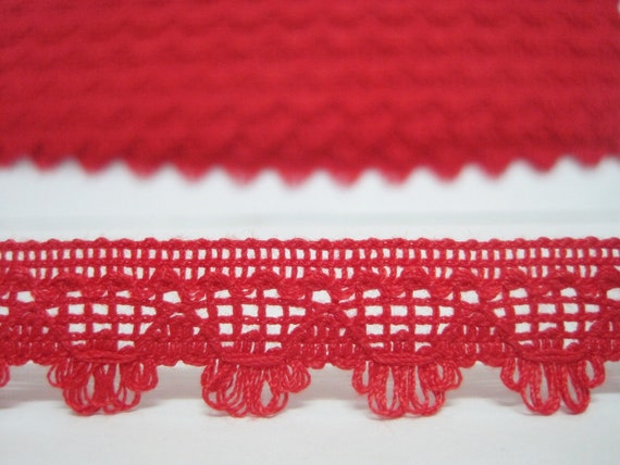5 Yards 5/8 Red Lace Trim Lace Trim Lace Trim Ribbon | Etsy