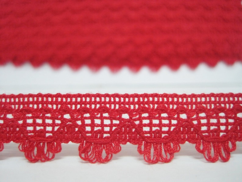 5 Yards 5/8 Red Lace Trim Lace Trim Lace Trim Ribbon | Etsy