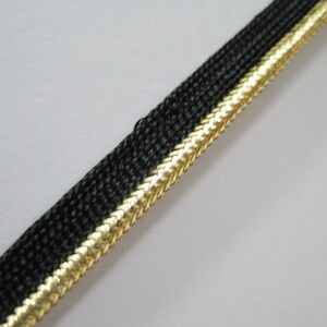 5 Yards Black Gold Metallic Lip Cord Piping, Edge Piping, Decorative ...