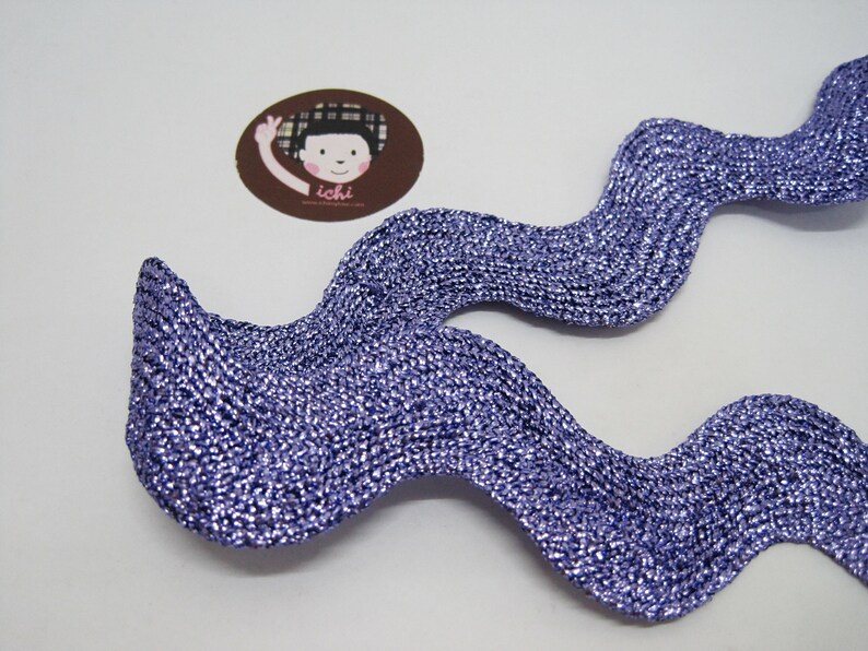 5 Yards Violet Jumbo Metallic Rick Rack Trim Metallic Rick | Etsy