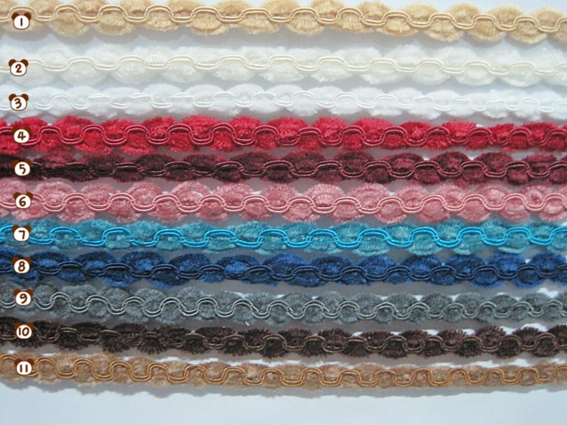5 Yards 1/4 Off-white Chenille Braided Rick Rack - Etsy