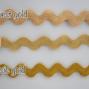 5 Yards 1/2" Gold Rick Rack Trim, Gold Ric Rac Trim, Rick Rack Lot ...