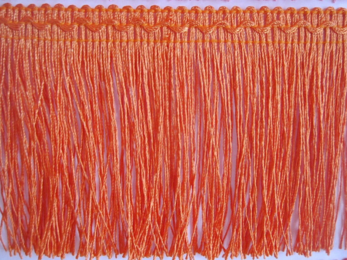 1 Yard 3 Orange-red Chainette Fringe Orange Trim - Etsy