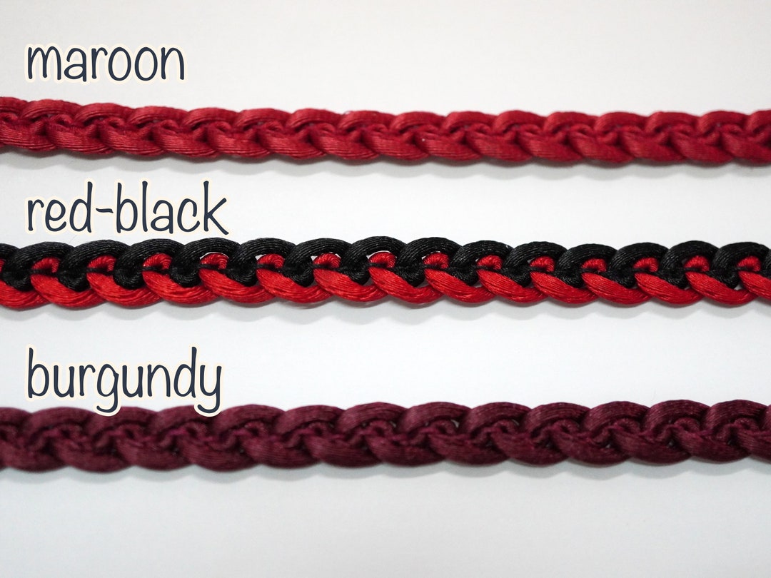 5 Yards 3/8" Red Shiny Braid - Etsy