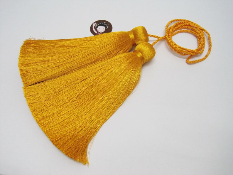 1 Pair Gold Double Tassel on Cord Gold Tassel Tassel on - Etsy