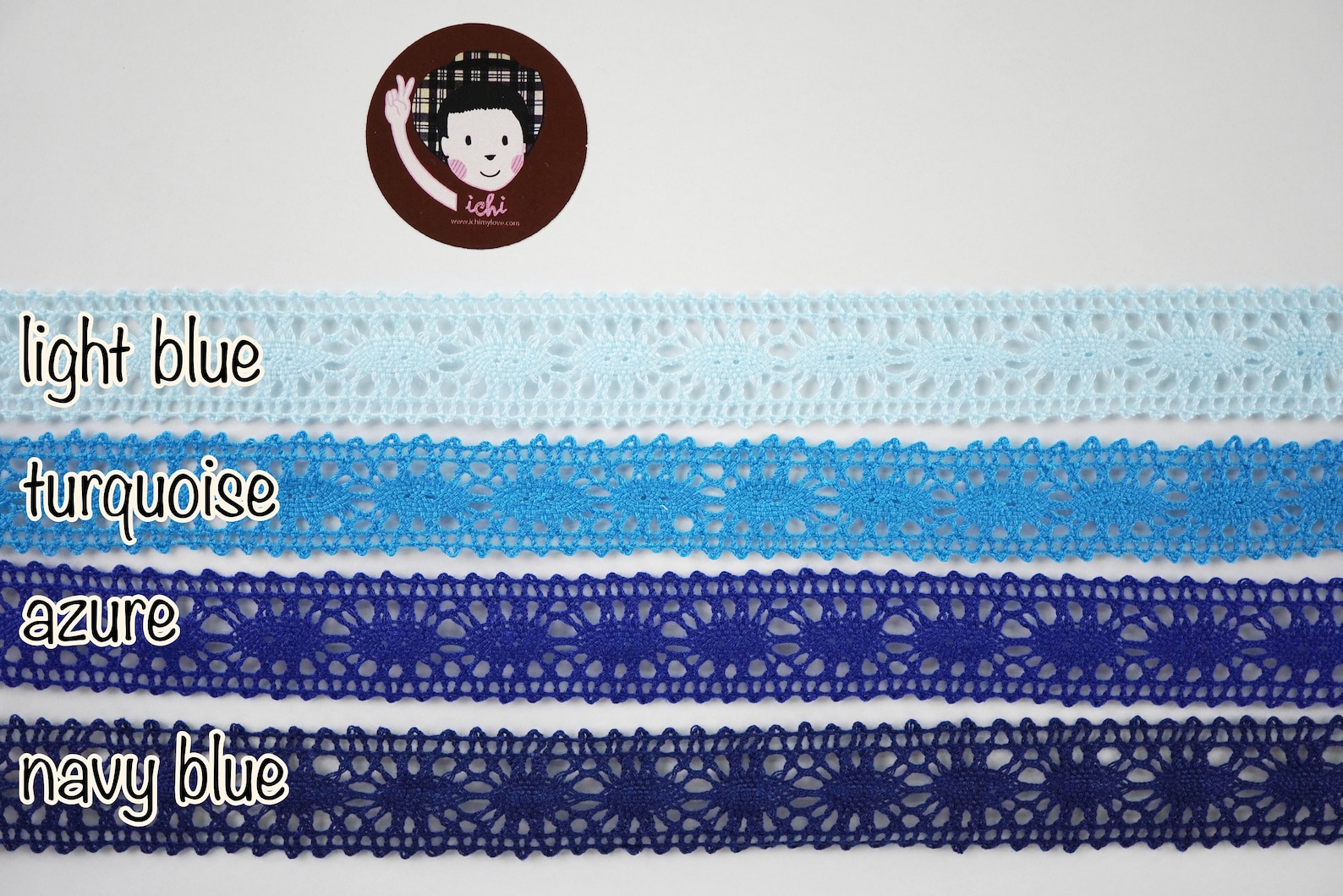 5 Yards 1 Blue Crochet Lace Trim Lace Trim Crochet - Etsy