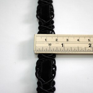 5 Yards 5/8" Black Braid With Velvet Ribbon Inserted, Black Braid Trim ...