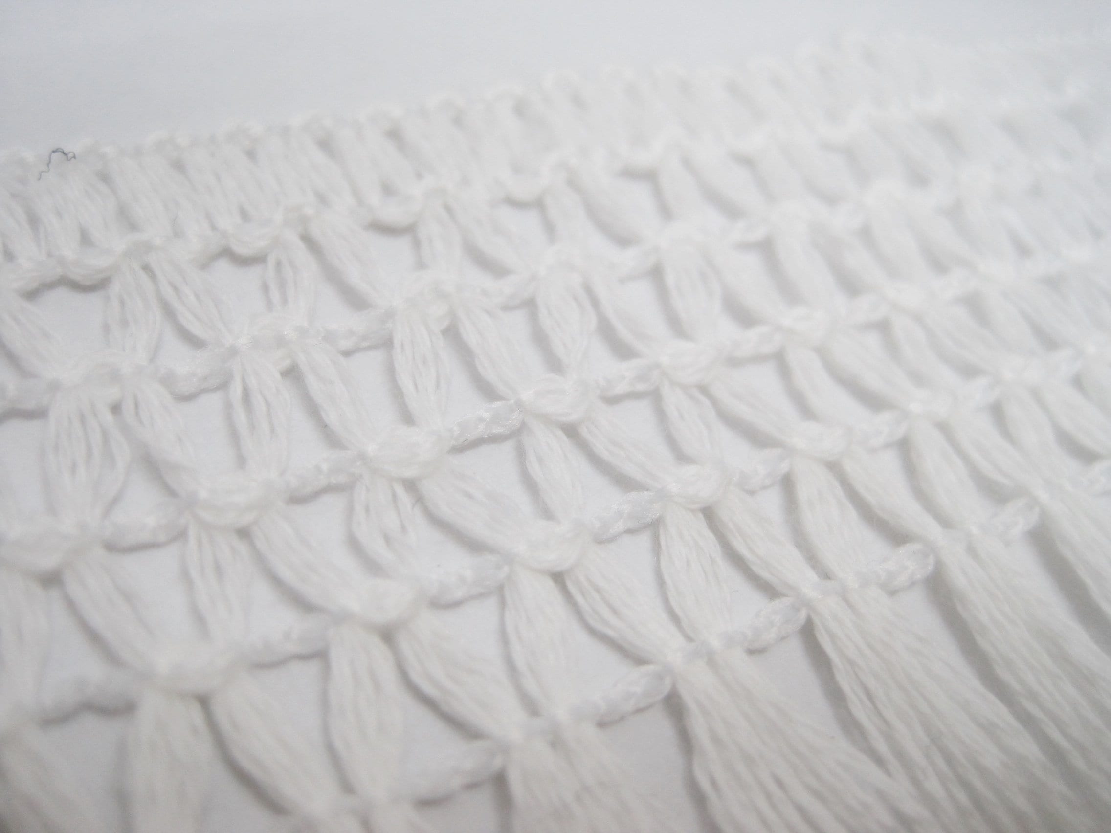 5 Yards 4" White Cotton Long Tassel Fringe - Etsy
