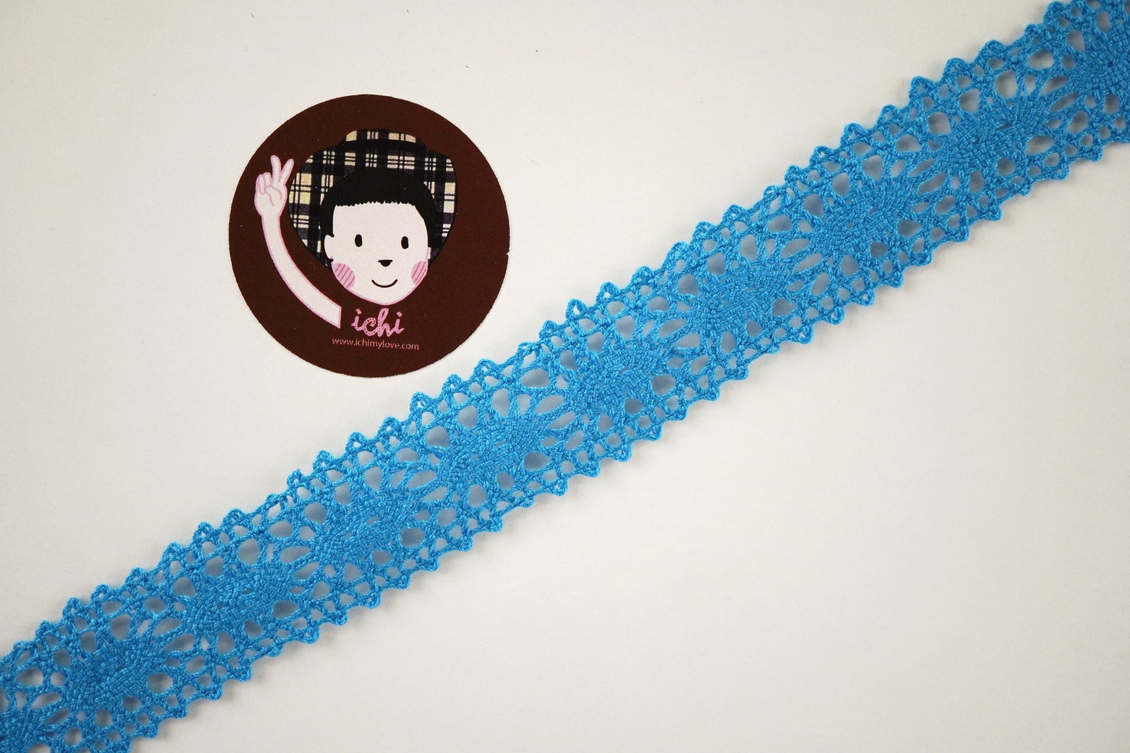 5 Yards 1 Blue Crochet Lace Trim Lace Trim Crochet | Etsy