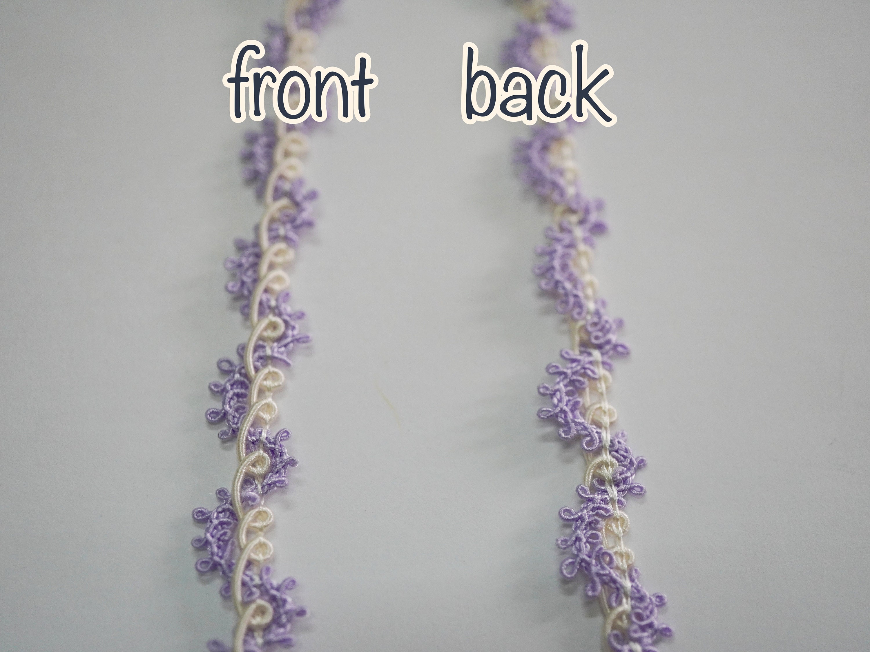 5 Yards 1/4" Lilac-cream Picot Braid - Etsy