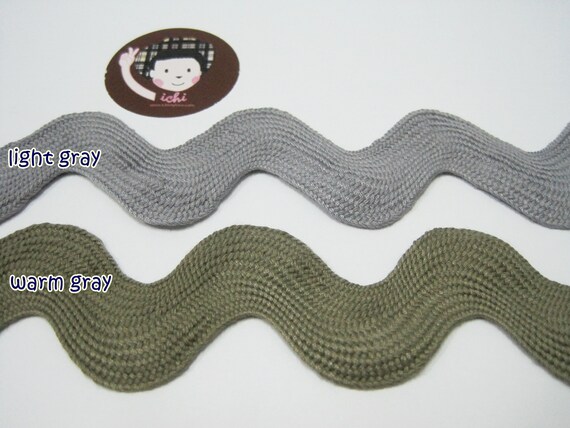 5 Yards Gray Jumbo Rick Rack Trim Gray Rick Rack Rick Rack | Etsy