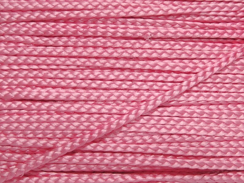 5 Yards 1/4 Braided Cord Pink Cord Flat Braided Cord - Etsy