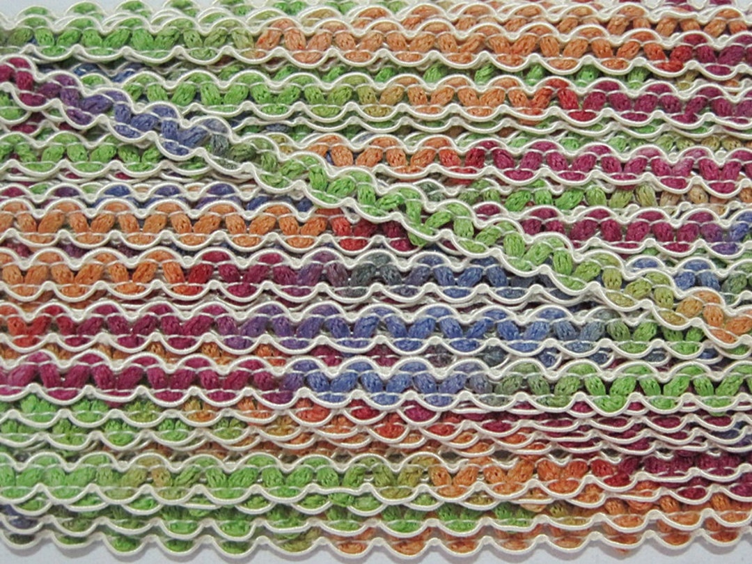 5 Yards Multicolored Rick Rack Trim, Ric Rac Trim, Rick Rack Lot, Trim ...