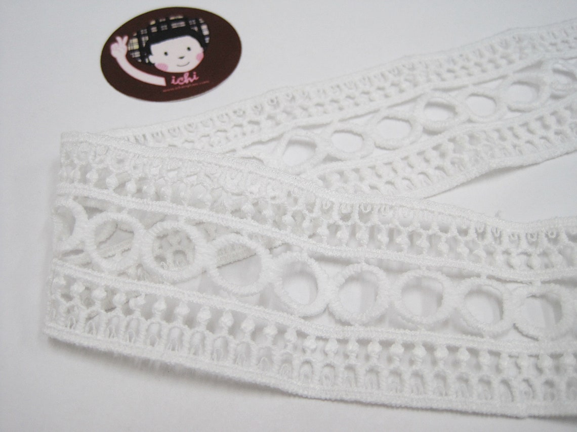 5 yards White Round Loop Lace White lace trim Cotton Trim | Etsy