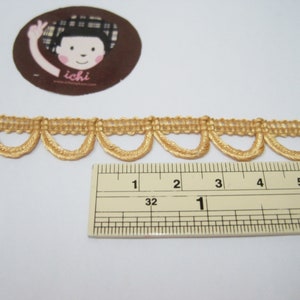 5 Yards Gold Loop Trim, Loop Trim, Braided Trim, Button Looping Trim ...