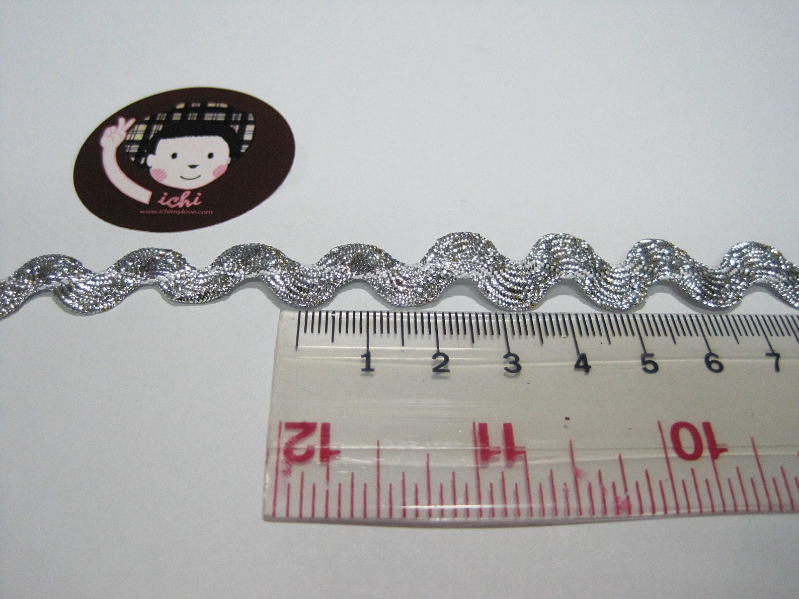 5 Yards 1/2" Silver Metallic Rick Rack Trim, Silver Trim, Ric Rac Trim ...