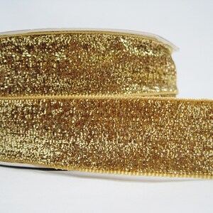 5 Yards 1" Gold Glitter Ribbon, Wide Glitter Ribbon, Glitter Yarn ...