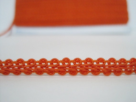 5 Yards 3/16 Orange-red Gimp Braided Trim Gimp Braid - Etsy