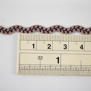 5 Yards Purple Embroidered Rick Rack, Tiny Rick Rack, Vine Stitch Rick ...