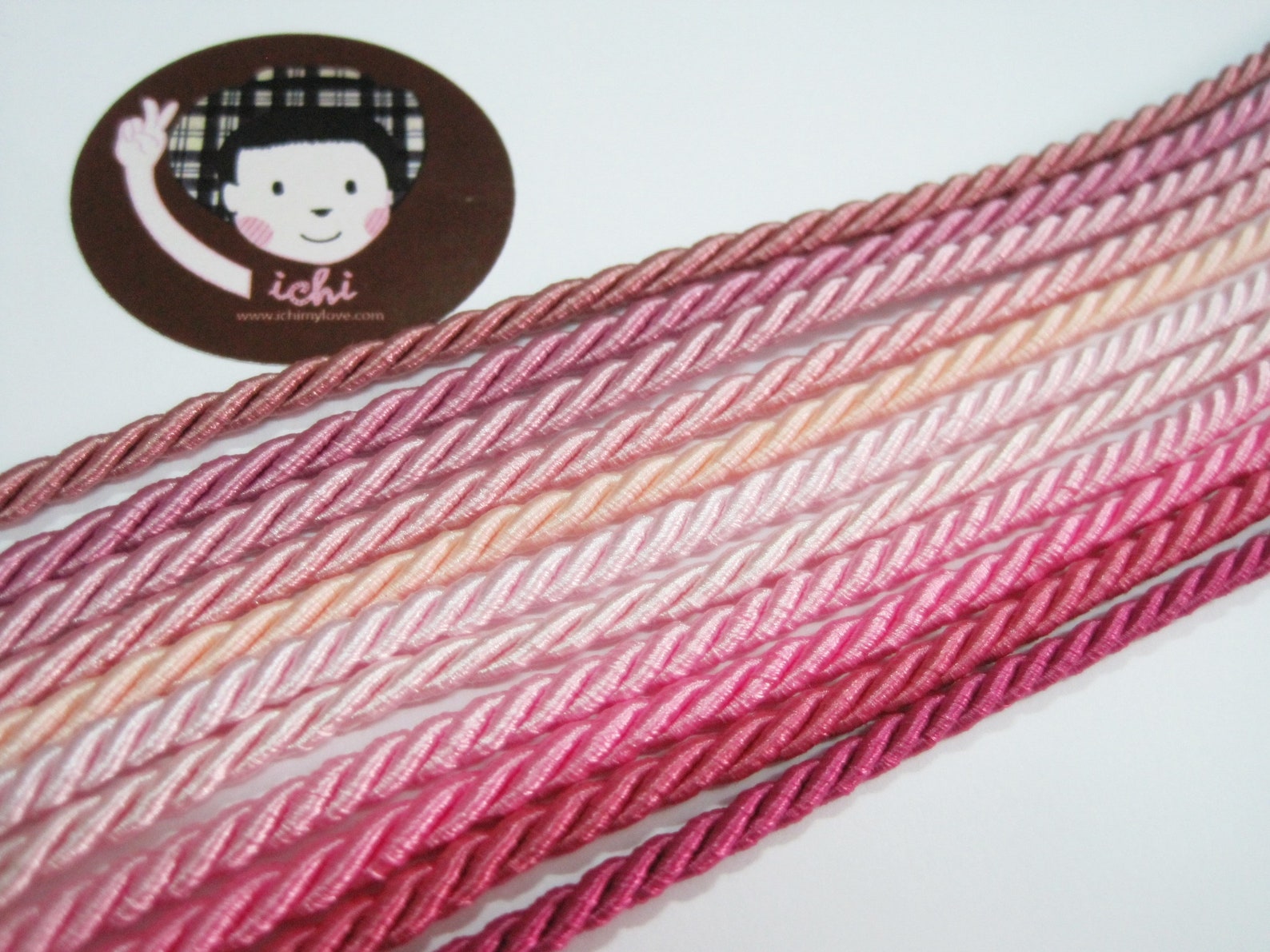 5 Yd 4 Mm Twisted Cord Pink Twisted Cord Braided Cord - Etsy