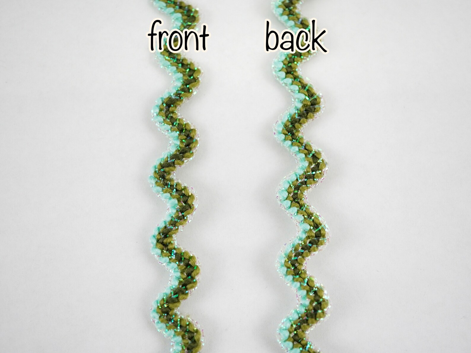 5 Yards 1/2" Sparkly Rick Rack, Rick Rack Trim, Glitter Rick Rack, Wavy ...