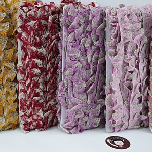 5 Yards Ruby Linen Ruffle Trim, Ruffle Lace, Linen Lace Trim, Linen ...