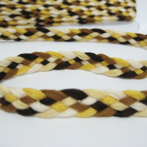 5 Yards Braided Trim, Multicolored Trim, Flat Braided Cord, Braided ...