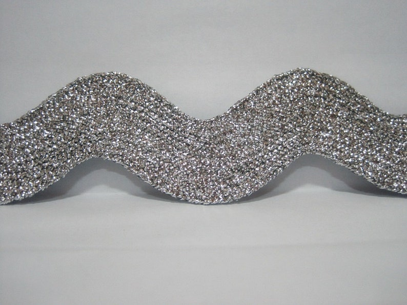 5 Yards Silver Jumbo Metallic Rick Rack Trim Metallic Rick - Etsy