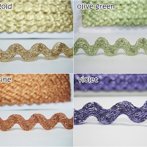 5 Yards 1/2" Silver Metallic Rick Rack Trim, Silver Trim, Ric Rac Trim ...
