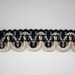 5 Yards 5/8" Black Loop Trim With Silver Metallic, Loop Trim, Braided ...