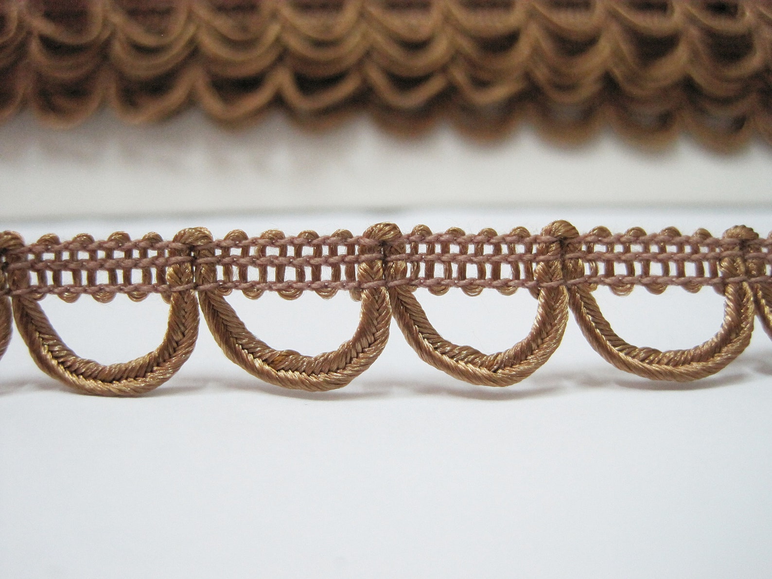 5 Yards Brown Loop Trim, Loop Trim, Braided Trim, Button Looping Trim ...