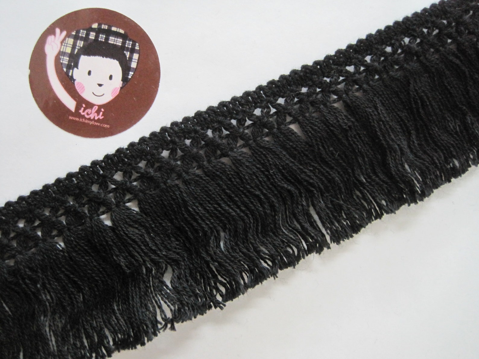 5 Yd 2 Black Cotton Tassel Trim Black Trim Wholesale | Etsy