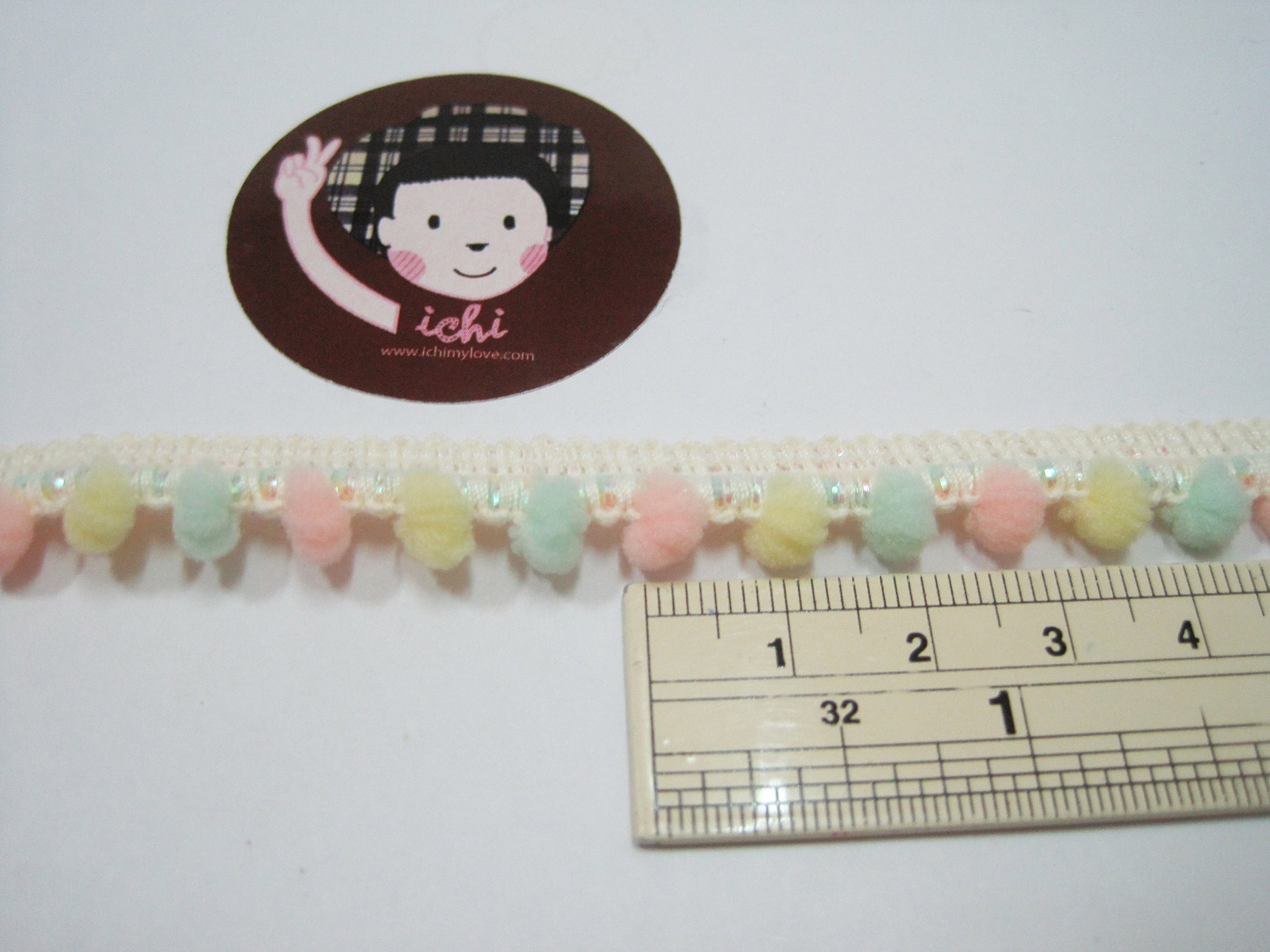 5 Yards Cream Sparkly Mini Pom Pom Trim Pastel Pom Pom Trim | Etsy