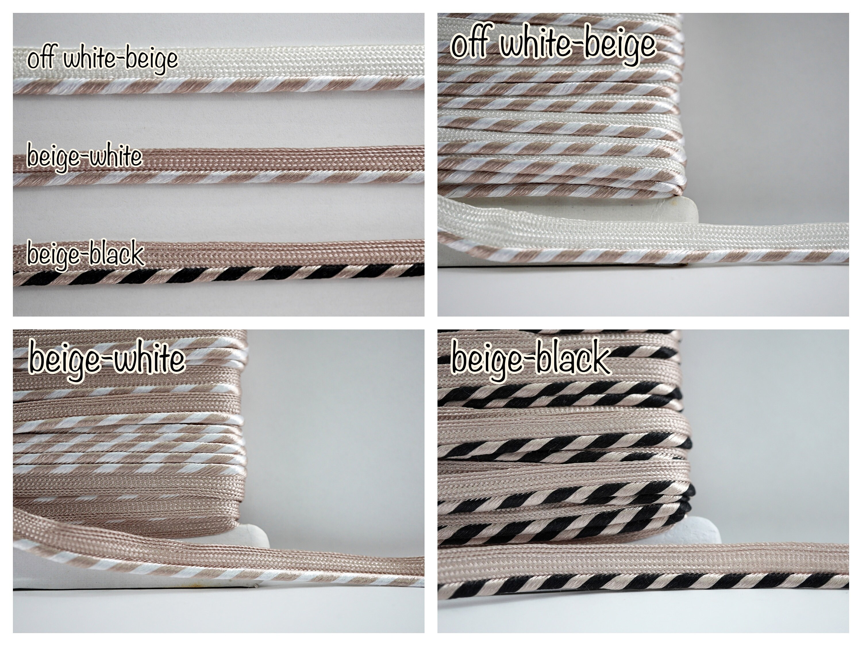5 Yards Brown Lip Cord Piping, Edge Piping, Decorative Edging, Lip Cord ...