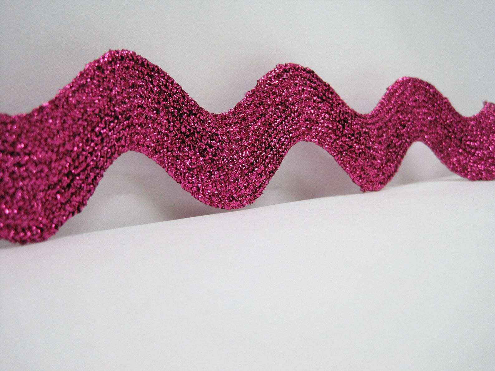 5 Yards Hot Pink Jumbo Metallic Rick Rack Trim, Metallic Rick Rack ...