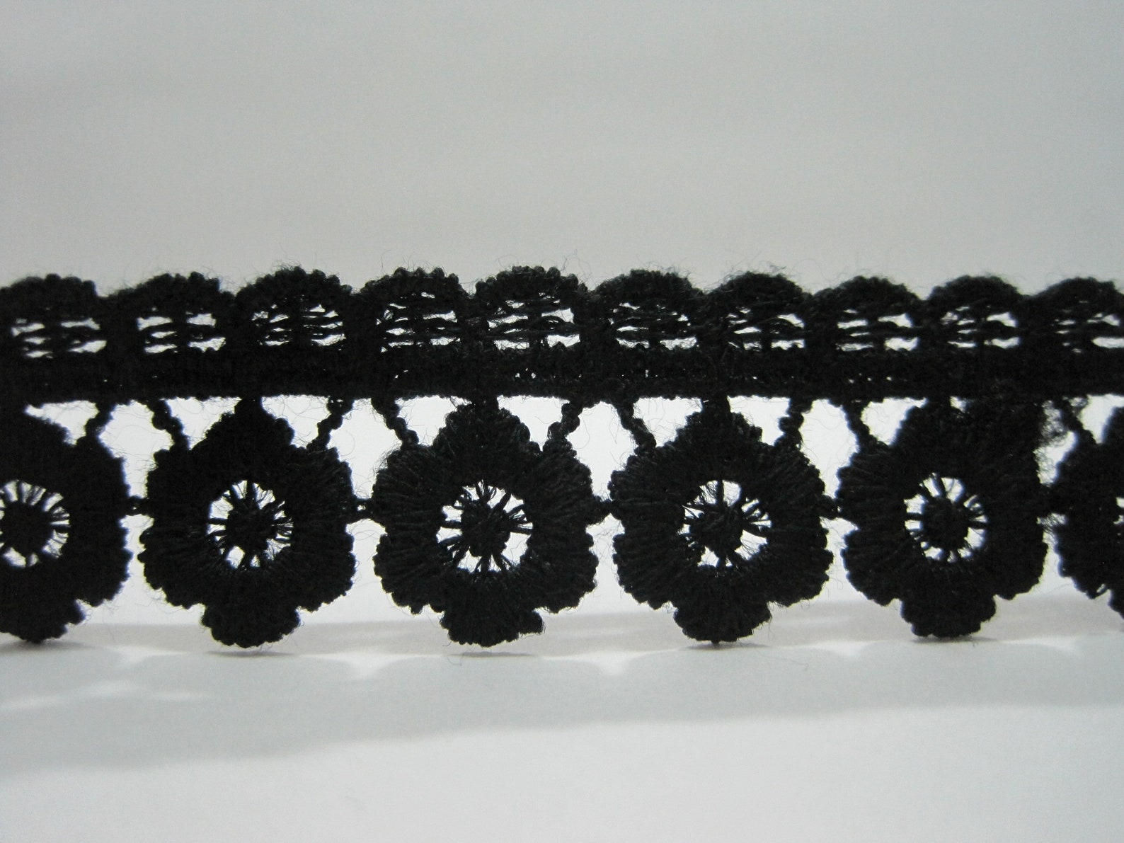 5 Yards Black Flower Lace Crochet Lace Trim Ivory Lace Trim | Etsy