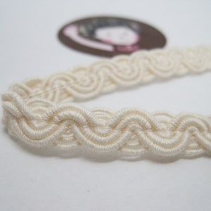 5 Yards 5/16" 100% Cotton Braided Trim, Natural Trim, Ivory Trim ...