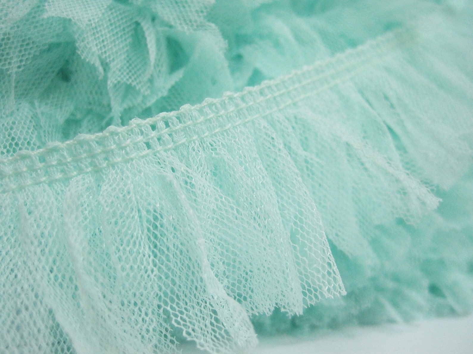 5 Yards Mint Tulle Trim Chiffon Ruffle Trim Ruffle Trim - Etsy