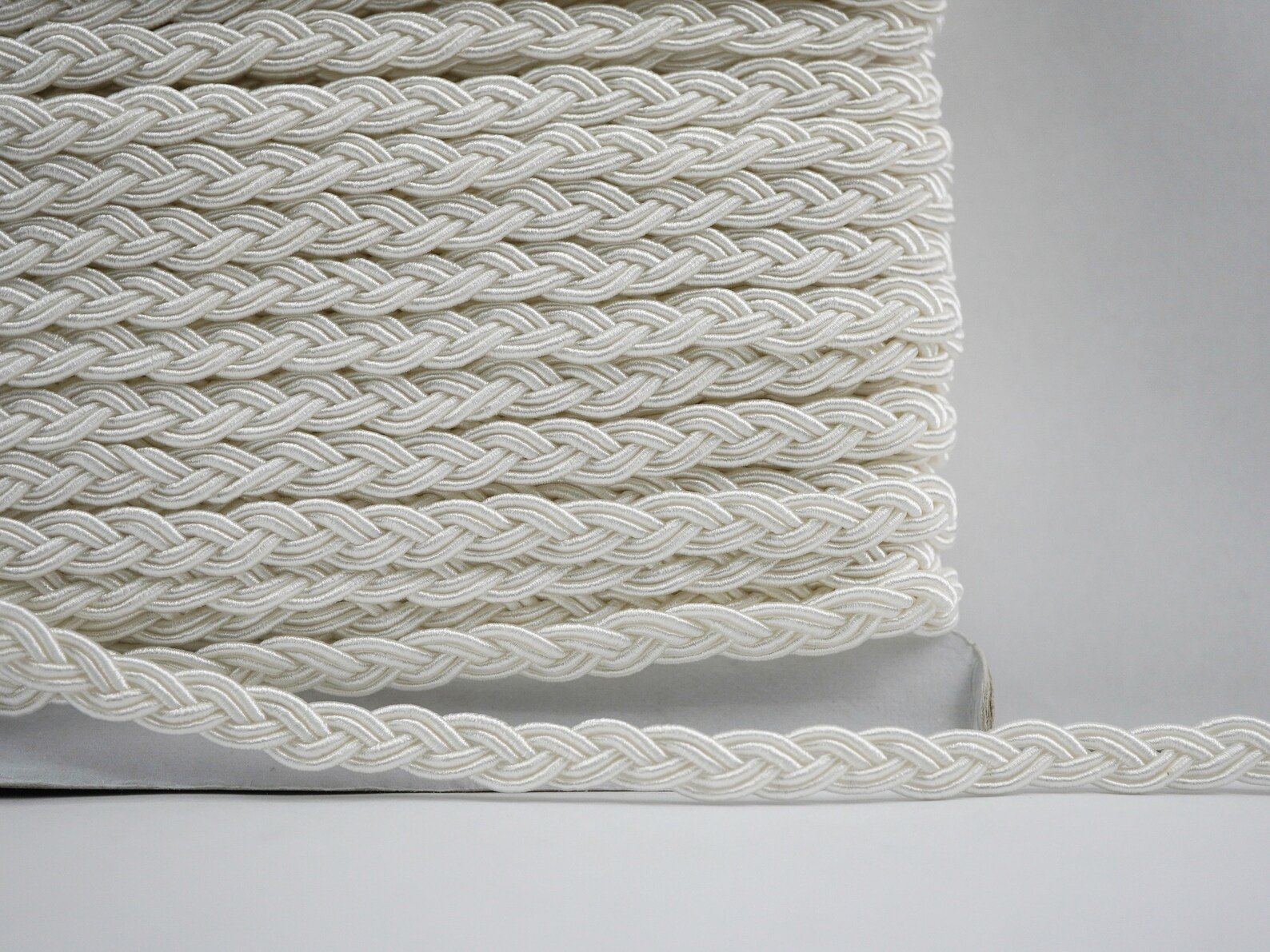5 Yards 1/4 White Braided Cord White Cord Flat Braided - Etsy