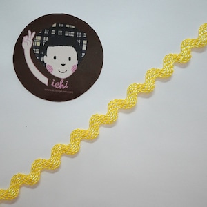 5 Yards 3/8" Bright Yellow Sparkly Rick Rack Trim, Glitter Trim, Ric ...