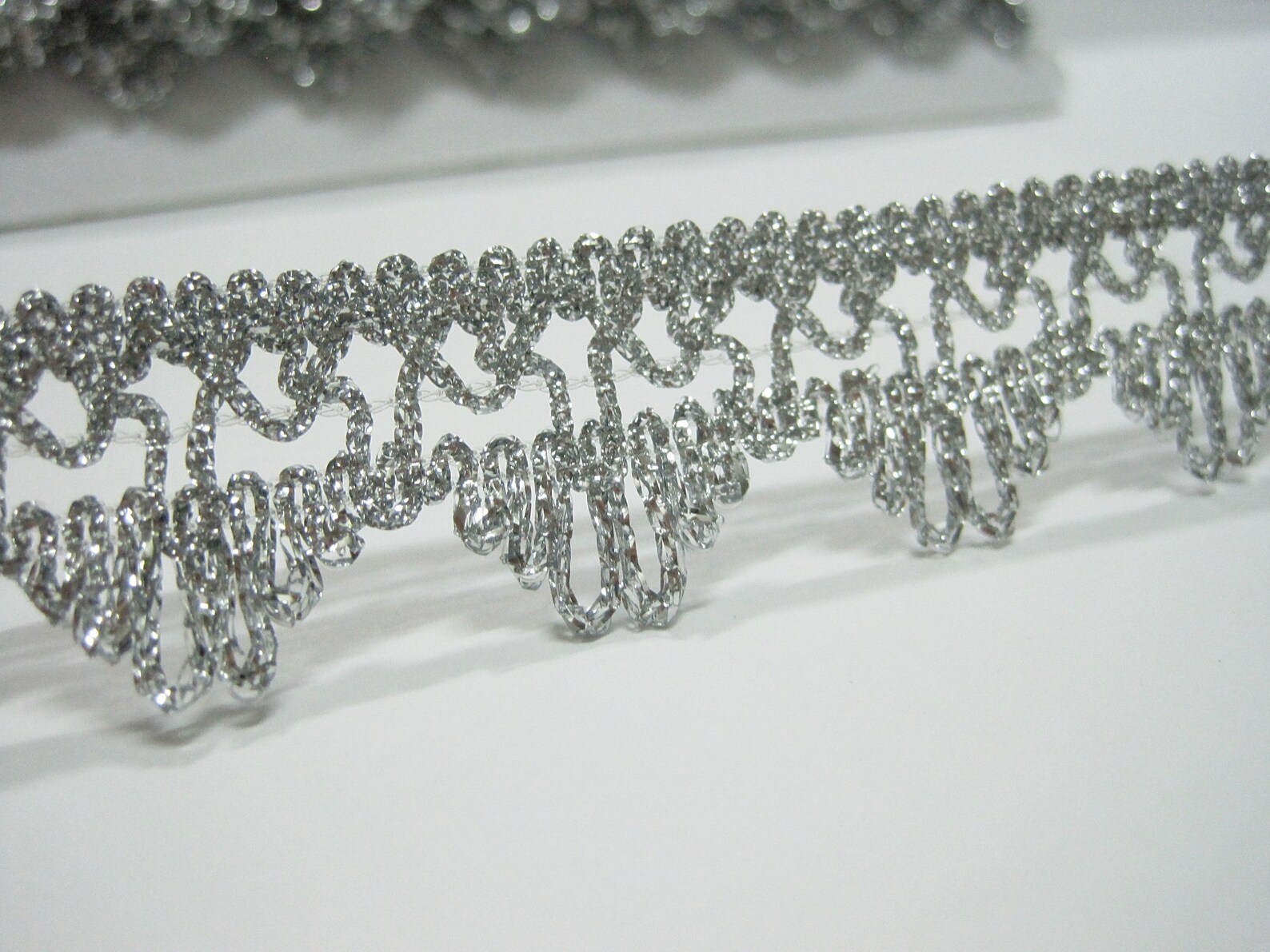 5 Yards 1 Silver Metallic Lace Silver lace Silver | Etsy