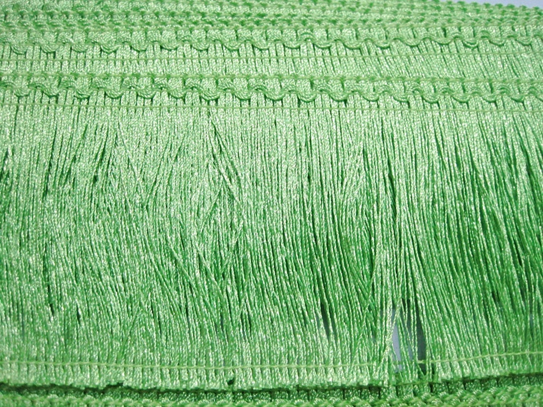 1 Yard 3" Lime Green Chainette Fringe, Green Trim, Fringe Tassel Trim ...