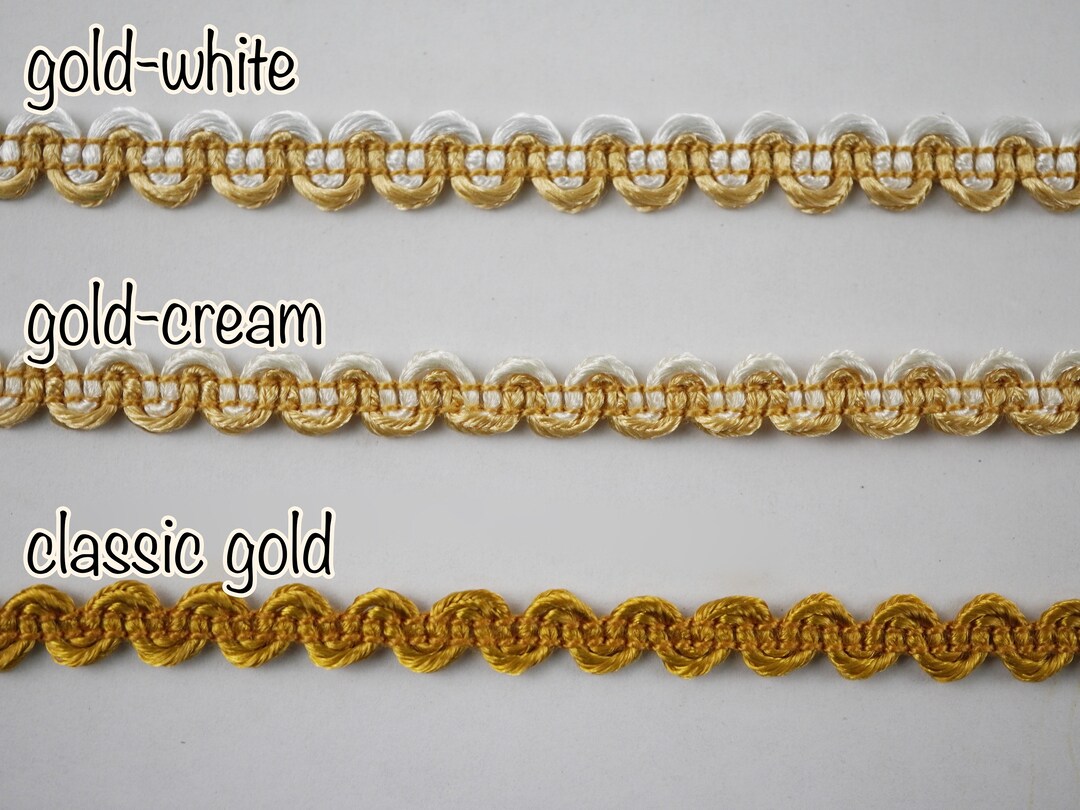 5 Yards Gold Braided Trim, Gold Braid, Gold Lace, Decorative Lace ...